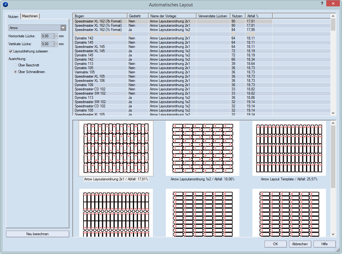 Automatisches Layout erstellen
